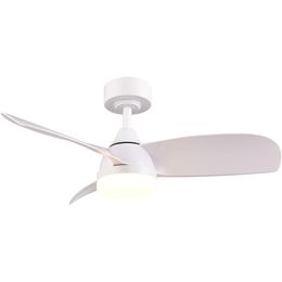 REALITY LEUCHTEN LED Deckenleuchte &raquo;HELSINKI mit Ventilator, Deckenventilator mit Licht inkl Fernbedienung&laquo; LED-Board 1 Stk. warmwei&szlig; - kaltwei&szlig; 6 