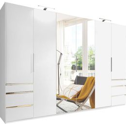 wimex Kleiderschrank &raquo;Level by fresh to go&laquo; mit Spiegelt&uuml;ren und Schubladen wei&szlig; B/H/T: 300cm x 216cm x 58cm, Schubladen: 6 Stk. T&uuml;ren: 6 Stk.