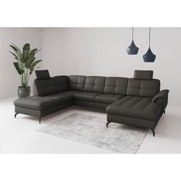 Sit & More sit&more Wohnlandschaft &raquo;Zora&laquo; B/H/T: 212cm, NaturLEDER ,mega-Recamiere rechts, ohne Bett,ohne Bettkasten