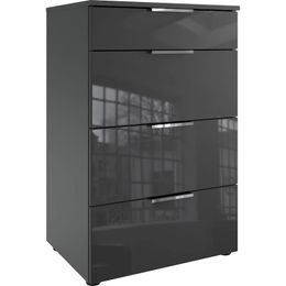 wimex Schubkastenkommode &raquo;Level36 C by fresh to go&laquo; mit Glaselementen auf der Front, soft-close Funktion, 54cm breit grau Holzwerkstoff B/H/T: 54cm x 84cm x