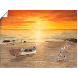 Artland Wandbild &raquo;M&ouml;wen&laquo; Sonnenaufgang & -untergang 1 Stk. tlg. als Alubild, Leinwandbild, Poster in verschied. Gr&ouml;&szlig;en braun B/H/T: 80cm x 60cm, Poster 