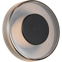 Trio Leuchten LED Wandleuchte &raquo;CELESTE, LED Wandlampe aus Metall Glas und Holz &Oslash; 22cm, 10W 1100 Lumen&laquo; LED-Board 1 Stk. Warmwei&szlig; 3-Stufen dimmbar &uuml;ber