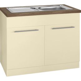 Wiho-K&uuml;chen wiho K&uuml;chen Sp&uuml;lenschrank &raquo;Unna&laquo; 100 cm breit beige B/H/T: 100cm x 85cm x 60cm, T&uuml;ren: 2 Stk.