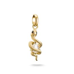Thomas Sabo Damen Thomas Sabo Charm-Einh&auml;nger &raquo;Charm Schlangen-Optik - Connect&laquo; mit Zirkonia (synth.) gold Einheitsgr&ouml;&szlig;e