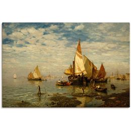 Artland Leinwandbild &raquo;In der Lagune bei Venedig&laquo; 1 Stk. tlg. auf Holzrahmen gespannt braun Leinwand B/H/T: 60cm x 40cm, Leinwandbild Querformat, 1 Stk.