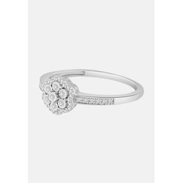 Diamant Exquis Ring aus 375 Wei&szlig;gold mit Diamant | Gr.: 56