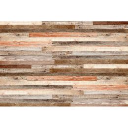 papermoon Fototapete &raquo;Wooden Wall&laquo; glatt bunt Vlies B/L: 1,5m x 1,11m, Bahnen: 7 Stk.
