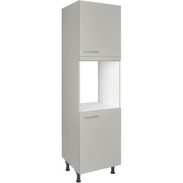Nobilia Herdumbauschrank &raquo;"Touch", Ausrichtung w&auml;hlbar, mit zwei zus&auml;tzlichen T&uuml;ren,&laquo; vormontiert, Breite/H&ouml;he: 60/167,8 cm grau B/H/T: 60cm x 216,6cm