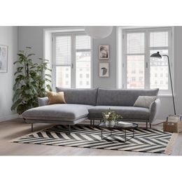 OTTO home Ecksofa &raquo;Stine L-Form&laquo; Besonderes Design durch Kissenoptik und Keder grau Struktur (100% Polyester);Struktur weich (85% Polyester/15% Nylon)