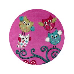 KADIMA DESIGN Kinderteppich Waschbar Eule TASNA Strapazierf&auml;hig OEKO-TEX | Gr.: 80 x 150 cm