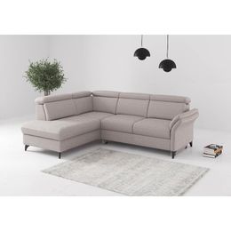 Sit & More sit&more Ecksofa &raquo;Glendale, L-Form&laquo; inkl. Kopfteilverstellung, wahlweise mit Vorziehsitz und Bettkasten beige 100% Polyester B/H/T: 247cm x 84cm x 