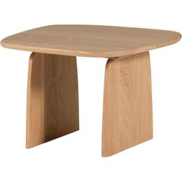 Woood Couchtisch &raquo;Tablo mit FSC -Mix Eichenholz und organischer Form B60 x T60 x H40 cm&laquo; Transparente Schutzlackierung, Tragkraft 50 kg, kompakte 