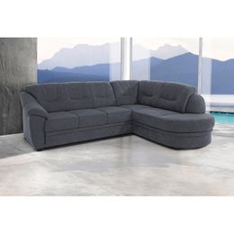 Sit & More sit&more Ecksofa &raquo;Savona&laquo; wahlweise mit Schlaffunktion grau NaturLEDER (echtes Rindsleder) in Sitz und R&uuml;cken. Korpus in passendem Kunstleder SOFTLUX 