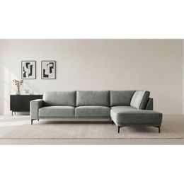 OTTO home Ecksofa &raquo;Casina&laquo; mit abgerundeter Ottomane, in einem weichen Chenille-Stoff grau 90%Polyester, 10% Nylon B/H/T: 289cm x 85cm x 210cm, 