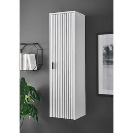 Home Affaire Mehrzweckschrank &raquo;Hudson&laquo; in moderner Trendfarbe, Griffe aus Metall (Schwarz), H&ouml;he 120 cm schwarz-wei&szlig; Holzwerkstoff Wei&szlig;, B/H/T: 33cm x