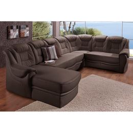 Sit & More sit&more Wohnlandschaft &raquo;Bellevue U-Form&laquo; wahlweise mit Schlaffunktion braun PRIMABELLE-Microfaser (100% Polyester);SOFTLUX-Kunstleder;NaturLEDER (