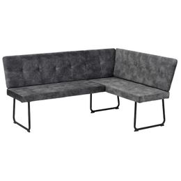 Hela Eckbank &raquo;JANINA&laquo; langer Schenkel wahlweise links oder rechts schwarz Stoff B/H/T: 184cm x 88cm x 134cm, Microfaser, langer Schenkel links