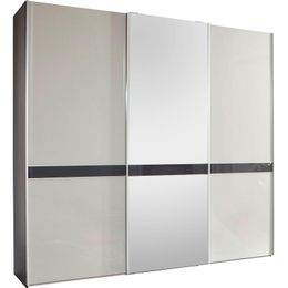 Wiemann Schwebet&uuml;renschrank &raquo;Rialto&laquo; hochwertige Glas- und Spiegelfront mit Querriegel grau B/H/T: 278,9cm x 236cm x 67cm, T&uuml;ren: 3 Stk.