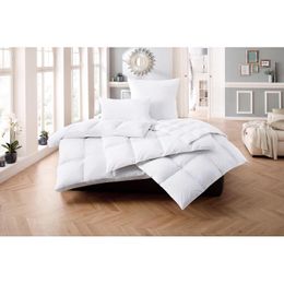 OTTO home Daunenbettdecke + 3-Kammer-Kopfkissen &raquo;Lasse, Bettdecke 135x200 cm, 155x220 cm, Made in Green&laquo; 2-tlg., Set mit Kissen 40X80 cm, 80x80 cm, 