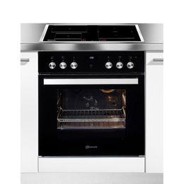 Bauknecht Flex-Induktions-Herd-Set &raquo;HIS5 EI8VS3 ES&laquo; mit 3-fach-Teleskopauszug Flexi Duo &ndash; kombinierbare Zonen f&uuml;r flexibles Kochen, SoftClose schwarz 