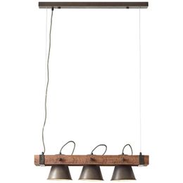Brilliant Pendelleuchte &raquo;Decca&laquo; E27 1 Stk. H&auml;ngelampe 3flg schwarz stahl schwarz 3, H: 115cm, 1 Stk.