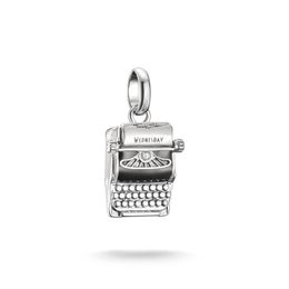 Thomas Sabo Damen Thomas Sabo Charm-Einh&auml;nger &raquo;Thomas Sabo Wednesday Schreibmaschine Charm - Connect&laquo; mit Zirkonia (synth.) silber Einheitsgr&ouml;&szlig;e