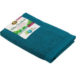 G&ouml;zze Badetuch &raquo;Uni Recycelt&laquo; Uni Farben, 100% recycelten Materialien blau Frottier, Obermaterial: 65% Baumwolle, 35% Polyester B/L: 70cmx140cm, 1 Stk., 
