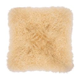 Pad Dekokissen &raquo;Glory&laquo; Echtfell beige Lammfell, Polyester B/L: 40cm x 40cm, 1 Stk.