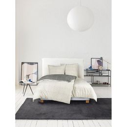 Esprit Wendebettw&auml;sche &raquo;Grid&laquo; 2 Stk. aus reiner Baumwolle und mit effekvoller Paspel grau Renforc&eacute;, 100% Baumwolle B/L: 155cm x 220cm, 1 Stk., 1 Stk., 