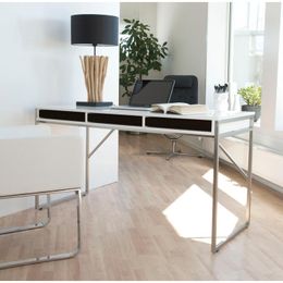 Schreibtisch &raquo;Mistral B&uuml;rotisch, Arbeitstisch, Tisch, Computertisch&laquo; mit Gestell, B: 137,4 cm, Designm&ouml;bel schwarz B/H/T: 137,4cm x 75cm x 60cm