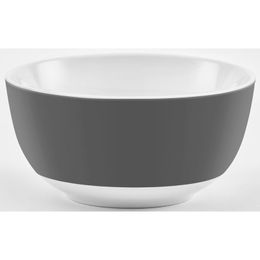 Van Well M&uuml;slischale &raquo;Vario&laquo; 6 Stk. aus Porzellan sp&uuml;lmaschinen- und mikrowellengeeignet, &Oslash; 14 cm grau Porzellan &Oslash; 14cm