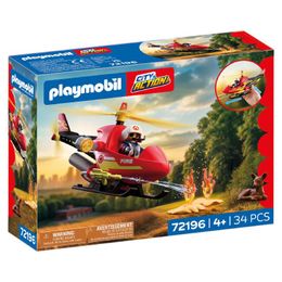 Playmobil Konstruktions-Spielset &raquo;Feuerwehr-Helikopter (72196), City Action&laquo; Made in Europe Einheitsgr&ouml;&szlig;e Konstruktions-Spielset