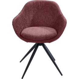 K+w Komfort & Wohnen K+W Komfort & Wohnen Drehstuhl &raquo;ZOOM&laquo; () 4-Fu&szlig; Drehstuhl mit Gestell aus Metall schwarz Struktur rot B/H/T: 60cm x 83cm x 57cm, Aqua Clean