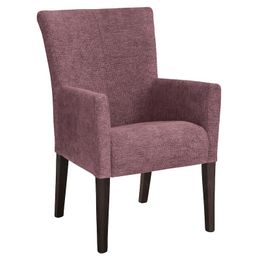 Home Affaire Esszimmerstuhl &raquo;King&laquo; () Polsterstuhl, Armlehnstuhl, Gestell Massivholz rot 100% Polyester B/H/T: 60cm x 92cm x 65cm, Struktur weich