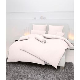 Janine Bettw&auml;sche &raquo;PIANO 0125 31, Seersucker 100% Baumwolle, uni, b&uuml;gelfrei&laquo; 3 Stk. Markenrei&szlig;verschluss, feinf&auml;dige Qualit&auml;t, gek&auml;mmte Mako-Garne beige Soft