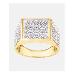 Diamant L'&eacute;ternel Cluster-Ring aus 375 Gelbgold mit Diamant | Gr.: 66