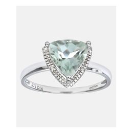 Diamant L'&eacute;ternel Ring aus 375 Wei&szlig;gold mit Diamant mit Amethyst | Gr.: 50
