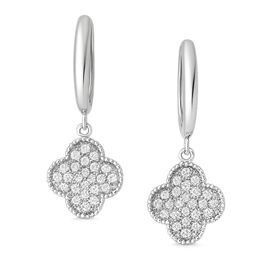 Firetti Damen Paar Ohrh&auml;nger &raquo;Schmuck Geschenk Silber 925 Ohrschmuck Ohrringe Kleeblatt&laquo; mit Zirkonia (synth.) silber Silber 925 (Sterlingsilber)
