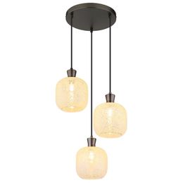Globo LIGHTING H&auml;ngeleuchte &raquo;BROKANA&laquo; E14 1 Stk. H&auml;ngeleuchte f&uuml;r Esszimmer & Wohnzimmer Mosaik gelb 3, &Oslash; 30cm H: 120cm, 1 Stk.