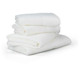 M&ouml;ve for frottana Handtuch Set &raquo;Pearl&laquo; Set 4 Stk. Walkfrottier Set: 2x Handtuch 50/100 und 2x Badetuch 67/140cm wei&szlig; Walkfrottier, Obermaterial: 100% 