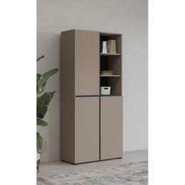 OTTO home Schuhschrank &raquo;Cross, H&ouml;he 183,5cm, modernes griffloses Schuhregal mit 3 T&uuml;ren&laquo; Hochschrank mit viel Stauraum, Platz f&uuml;r ca. 24 Paar Schuhe 