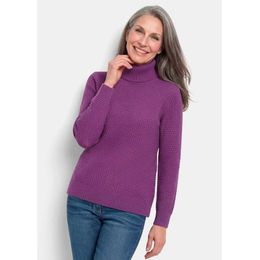 GOLDNER Rollkragenpullover in Reiskornoptik in beere | Gr.: 38