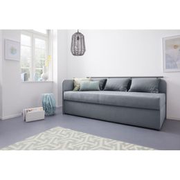 Maintal Polsterliege &raquo;Diana&laquo; grau Liegeh&ouml;he 55cm, Liegefl&auml;che B/L: 83cm x 200cm, kein H&auml;rtegrad, Federkern-Festpolster