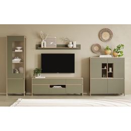 Home Affaire Wohnwand &raquo;Stranda, moderne Anbauwand, Komplettset im Scandi-Style&laquo; 4 Stk. tlg. Holzwerkstoff B/H/T: 363cmcm x 195cmcm x 39cmcm