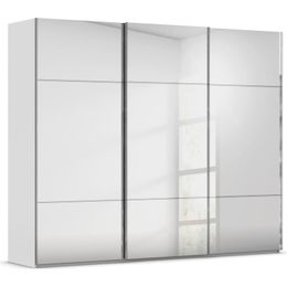 Rauch Schwebet&uuml;renschrank &raquo;Kleiderschrank Schrank Garderobe Schlafzimmerschrank SCALE-TRIO&laquo; edle dreigeteilte Front mit 2 Zierleisten Spiegelfront 