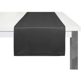 WIRTH Tischl&auml;ufer &raquo;Neufahrn&laquo; schwarz Kunstfaser B/L: 40cm x 150cm, eckig