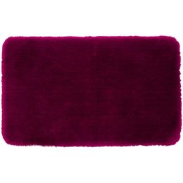 G&ouml;zze Badematte &raquo;&raquo;DELUXE&laquo;&laquo; rutschhemmend beschichtet fu&szlig;bodenheizungsgeeignet mit extra hohem Flor lila Polyester rechteckig (50cm x 70cm ), 1 Stk.