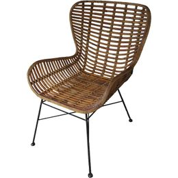 Sit Stuhl &raquo;Genua mit Rattan-zschale & Armlehnen &ndash; handgefertigt&laquo; () Ungesch&auml;ltes Rattan & handgefertigte zschale mit Unikat-Charakter beige Rattan 