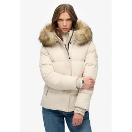 Superdry Damen Steppjacke &raquo;EVEREST 5 BAFFLE PUFFER JKT&laquo; mit Kapuze Kunstfaser, relaxed fit beige XL