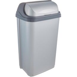 keeeper M&uuml;lleimer &raquo;rasmus, Abfallbeh&auml;lter mit Rolldeckel&laquo; 1 Beh&auml;lter 50 l, Made in Europe, 39 x 29,5 x 67,5 cm silber Kunststoff B/H/T: 39cm x 67,5cm 